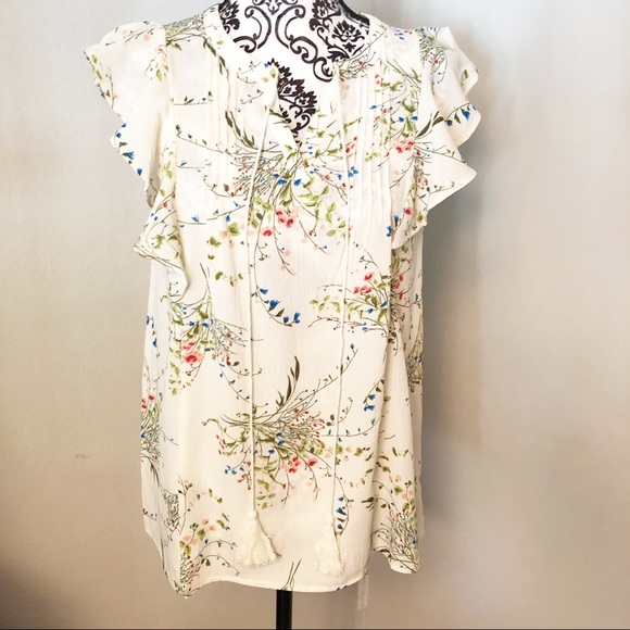 Doe & Rae | Tops | Doe Rae Womens Floral Print Top Blouse Nwt | Poshmark